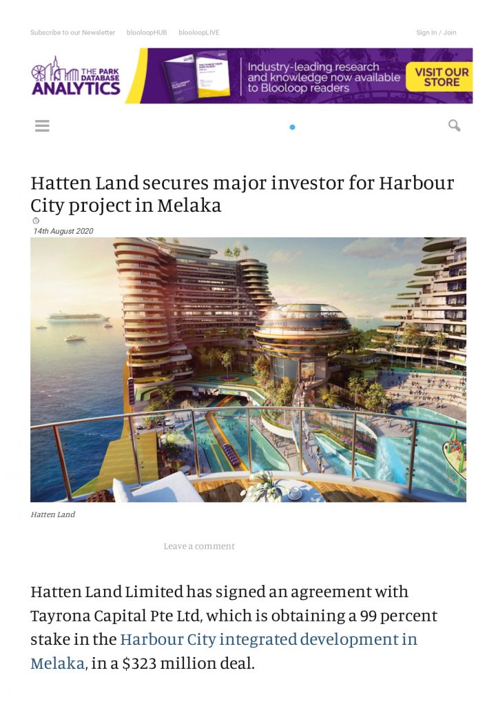 Hatten Land secures major investor for Harbour City project in Melaka ...