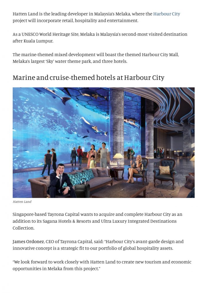 Hatten Land secures major investor for Harbour City project in Melaka ...